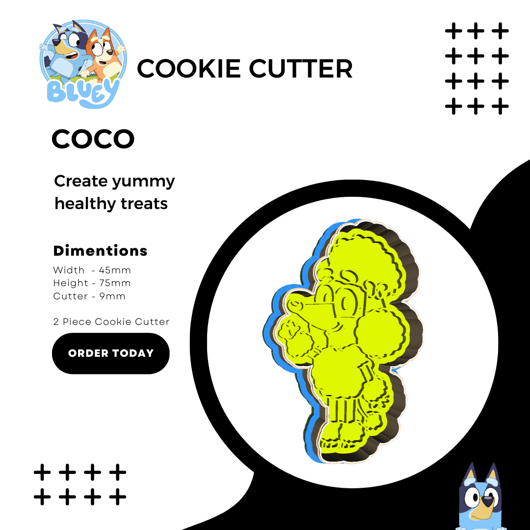 Bluey Cookie Cutter - Coco | North3D